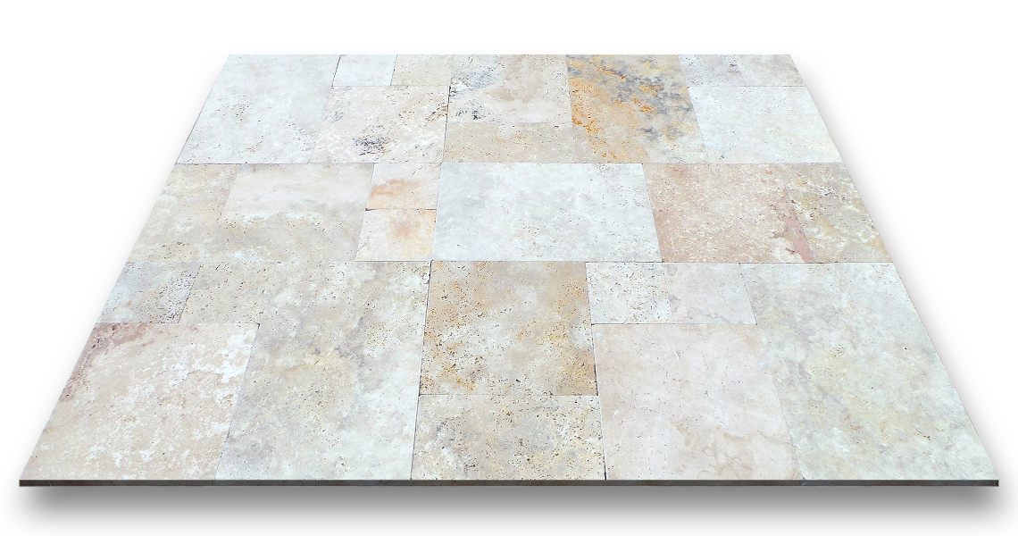 Rustic Light Mix Travertine - Traverten Deposu